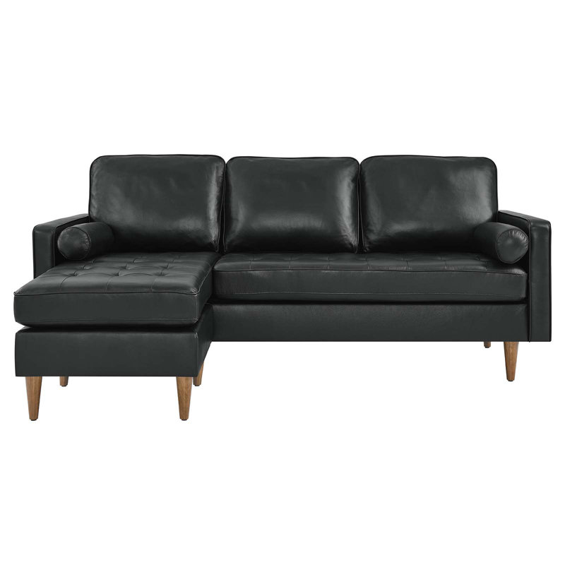 ESTETICA FURNITURE Valour 78" Leather Apartment Sectional Sofa by ...