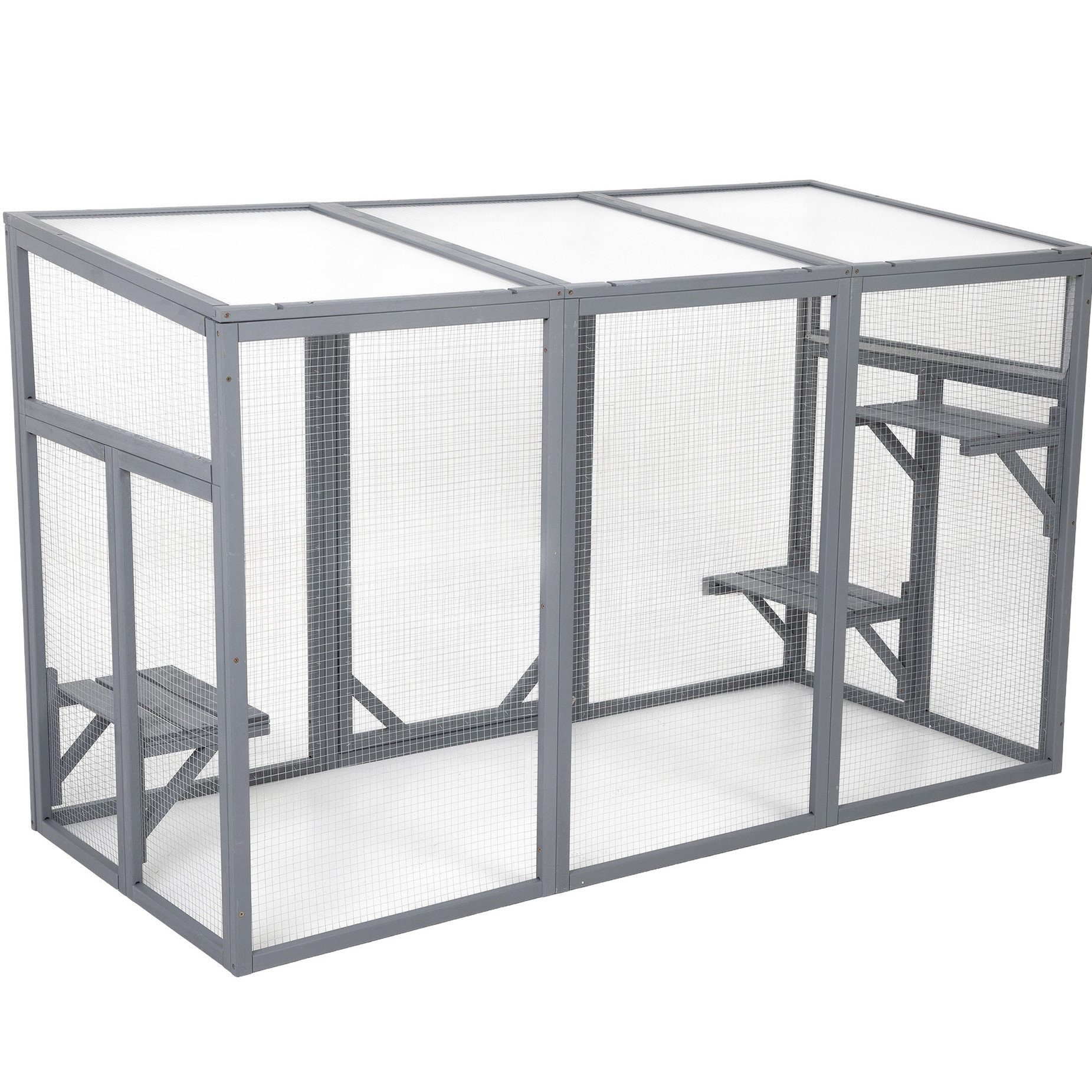 Tucker Murphy Pet™ Large Outdoor Cat Enclosure In Gray, Patio House ...