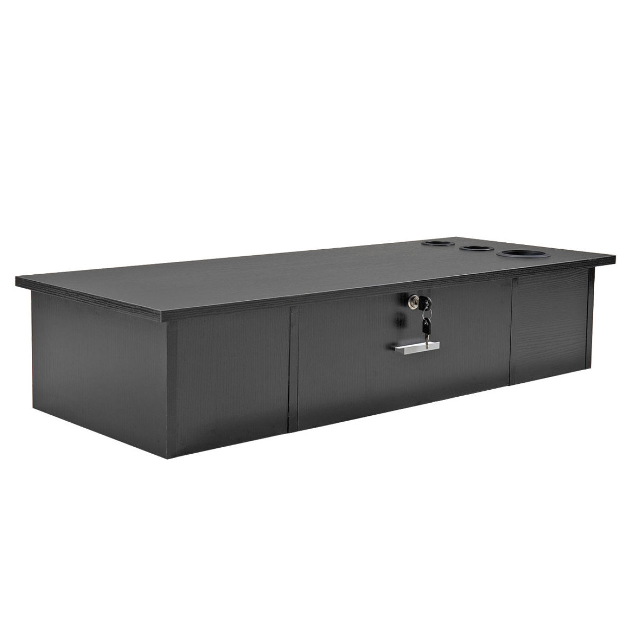 Ebern Designs Classic Wall-Mounted Styling Barber Salon Station Locking ...