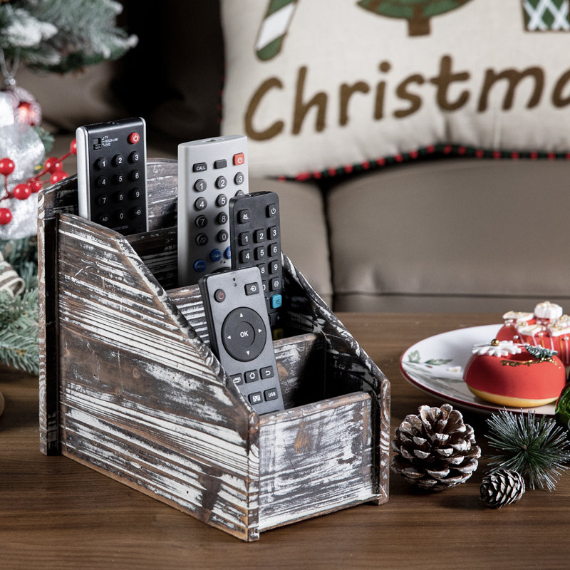 MyGift Tabletop Solid Wood Remote Control Holder & Reviews | Wayfair