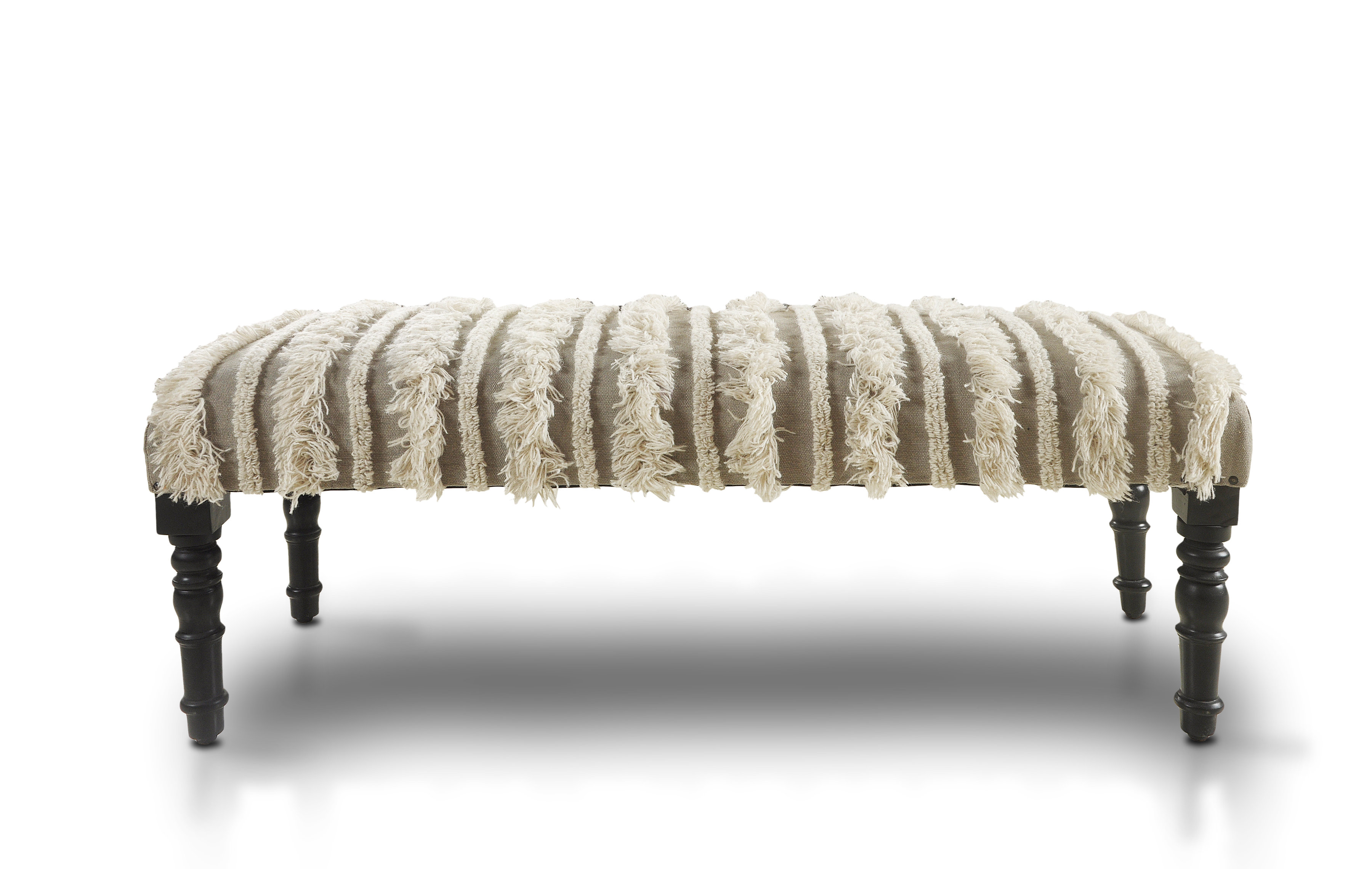 Dakota Fields Kilwin Modern Farmhouse Cream Striped Handmade ...
