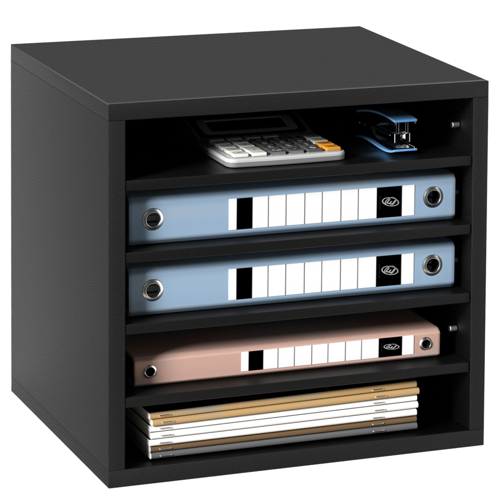 VEVOR 5 Compartments Office Mailbox with Adjustable Shelves, Wood ...