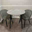 Ebern Designs Lexxi 31.5" Stone Iron Dining Table & Reviews | Wayfair