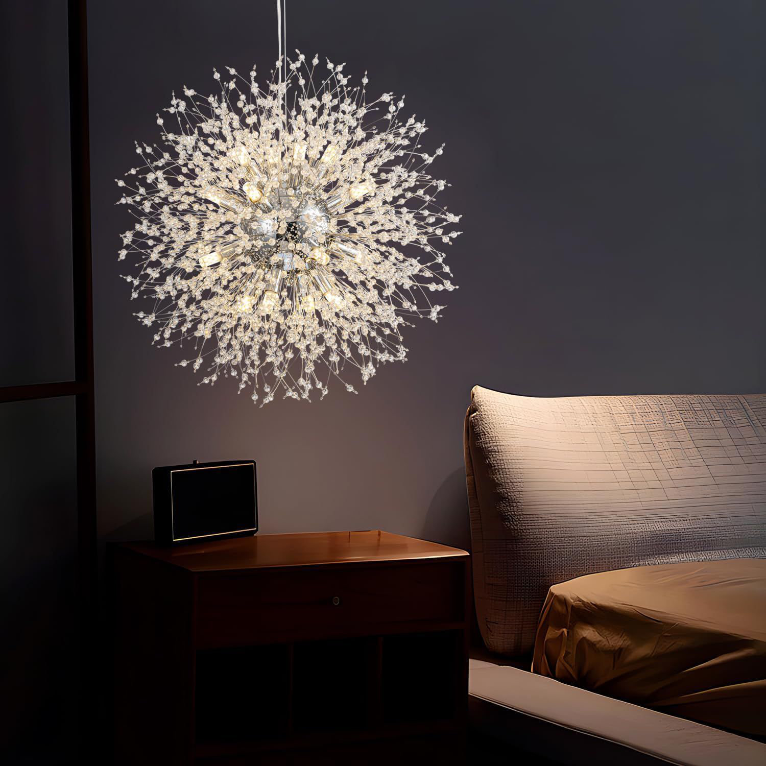 Mercer41 Modern Crystal Chandeliers Firework, Crystal Light Fixture ...