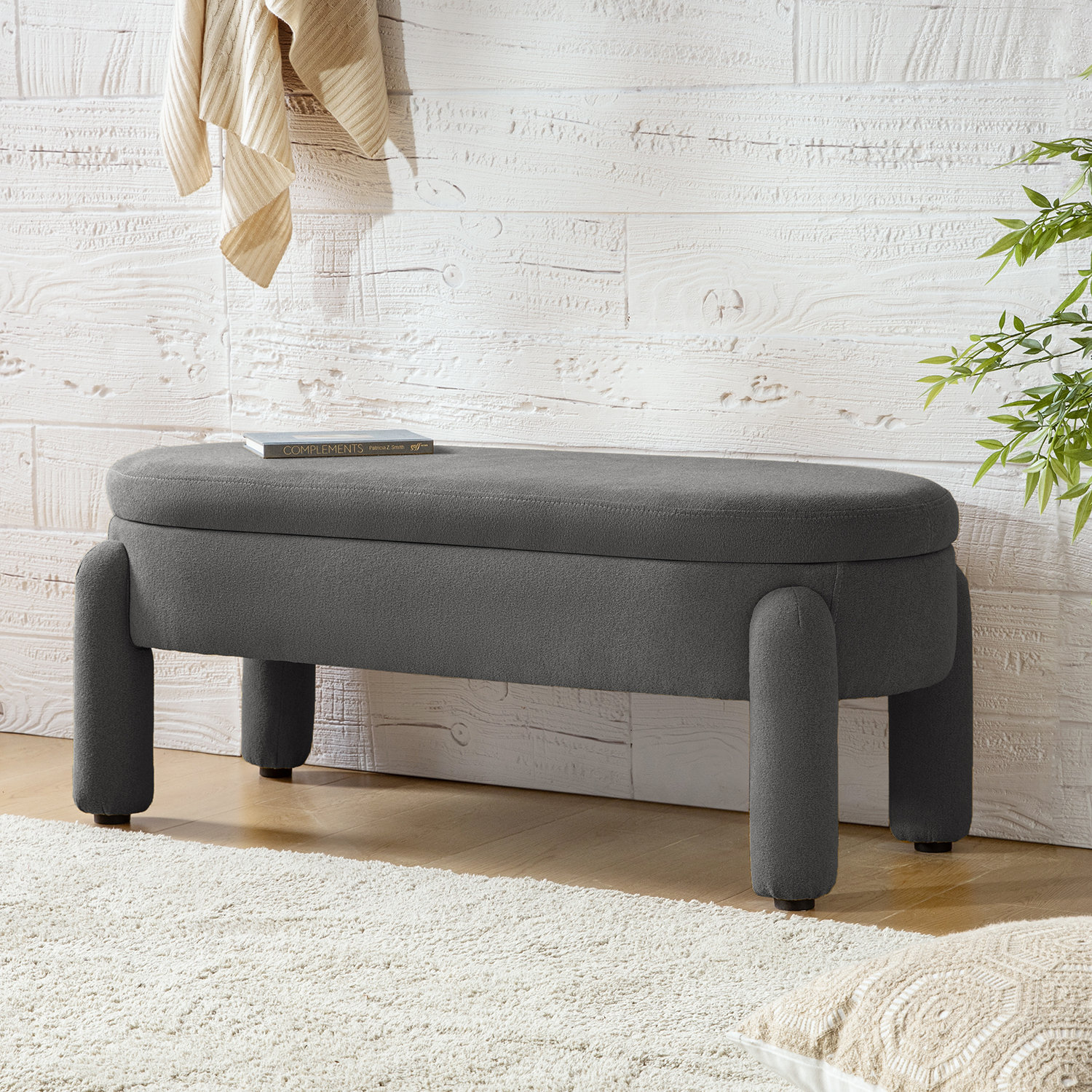Ebern Designs Gema 44"W Modern Storage Bench & Reviews | Wayfair