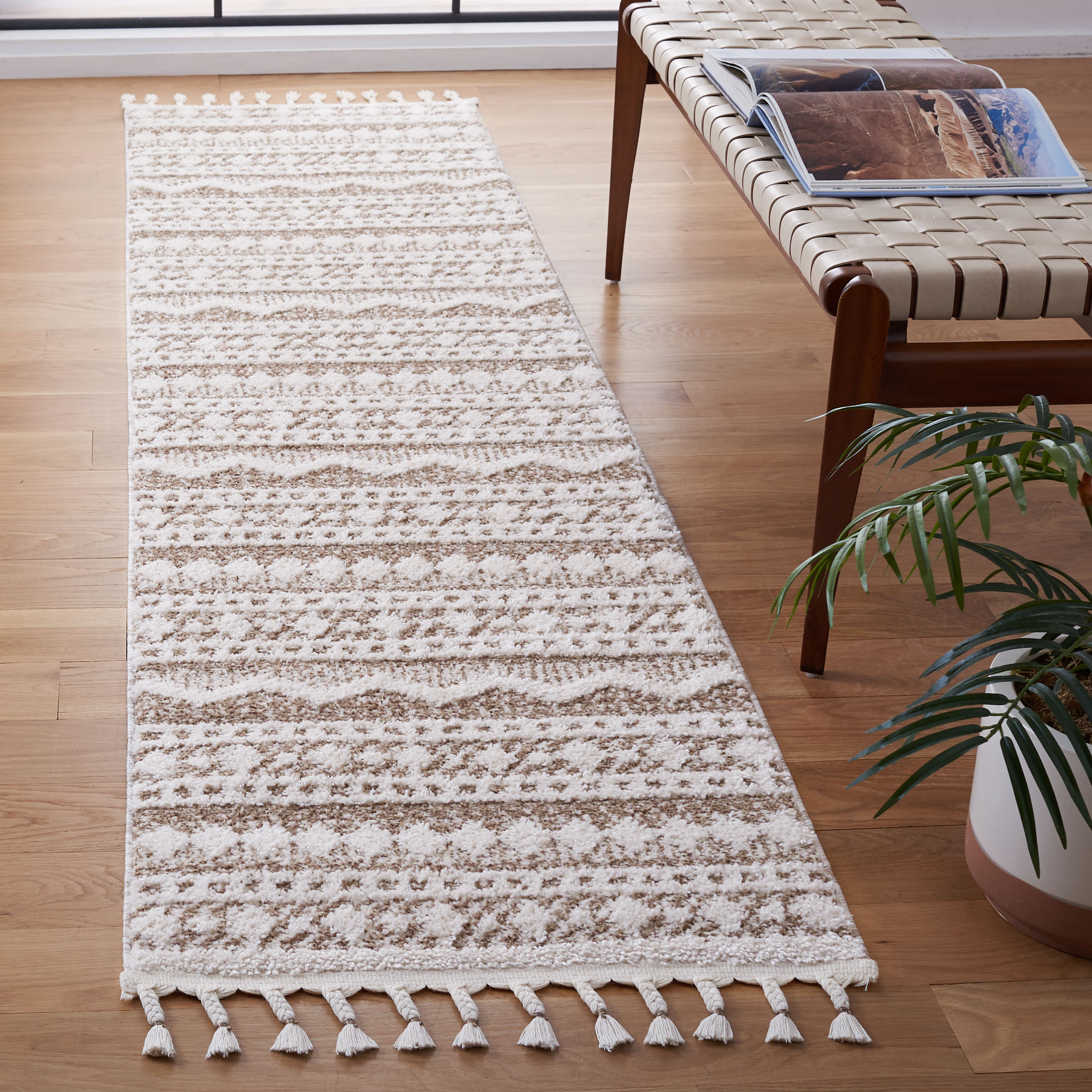 Union Rustic Weiner Moroccan Tassel Shag Performance Southwestern Rug ...