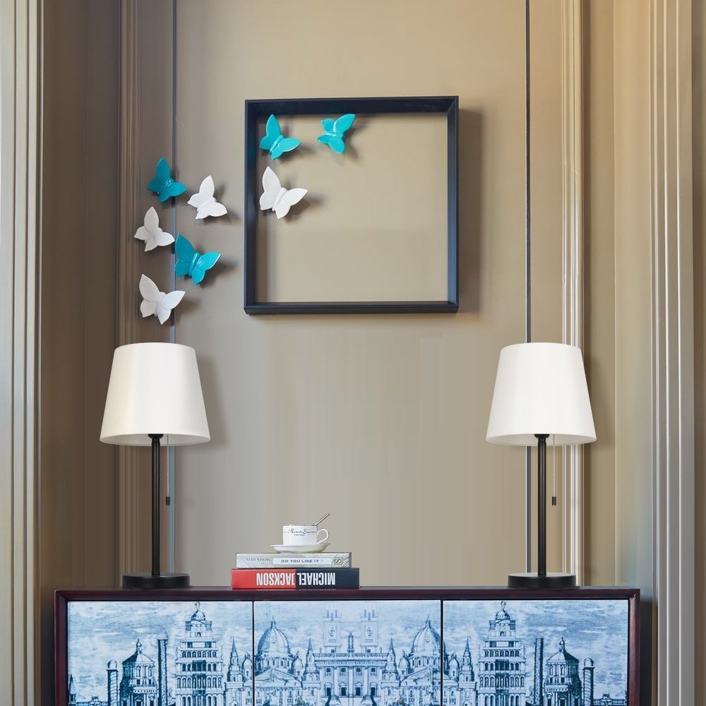 Red Barrel Studio® Lobello 20.5" Black Table Lamp Set & Reviews | Wayfair