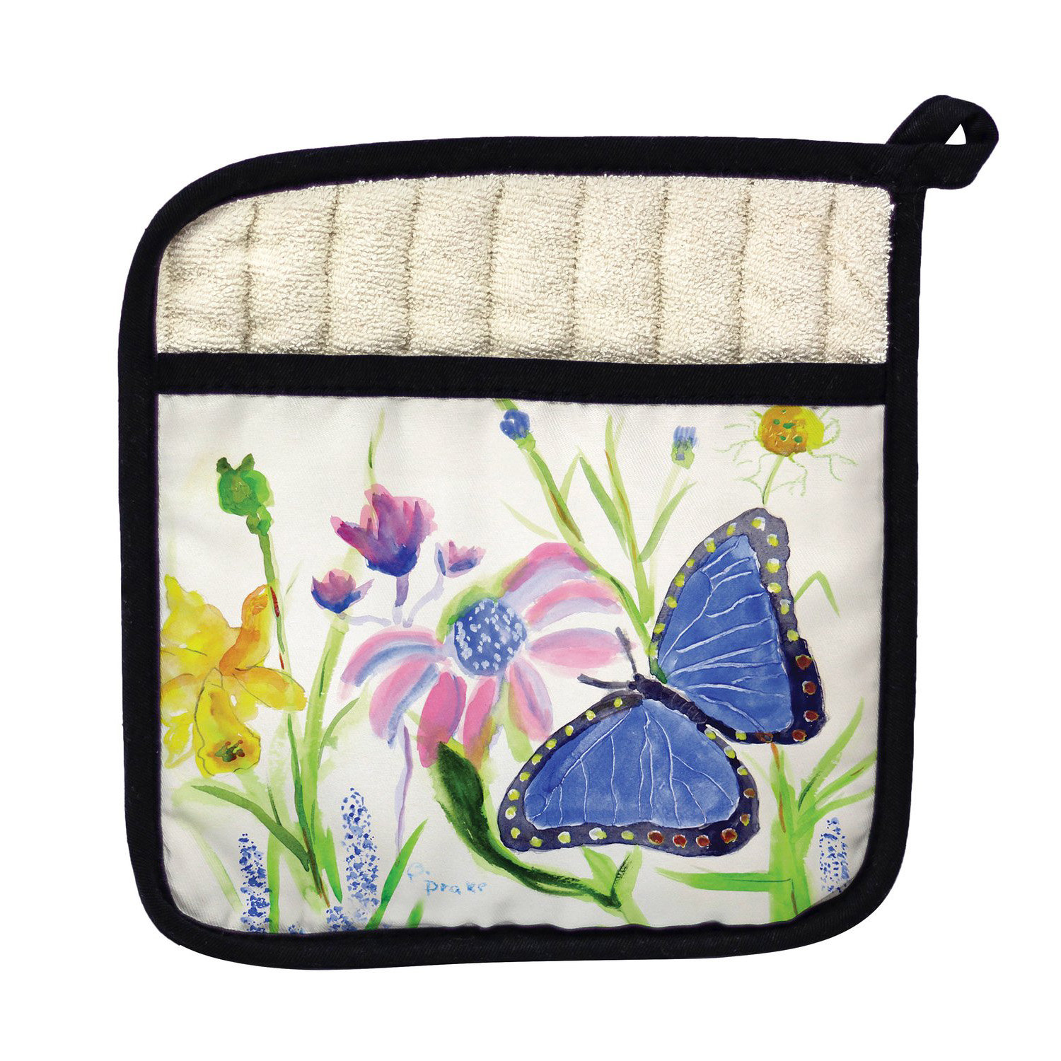 Betsy Drake Interiors Betsy's Morpho Butterfly Potholder | Wayfair