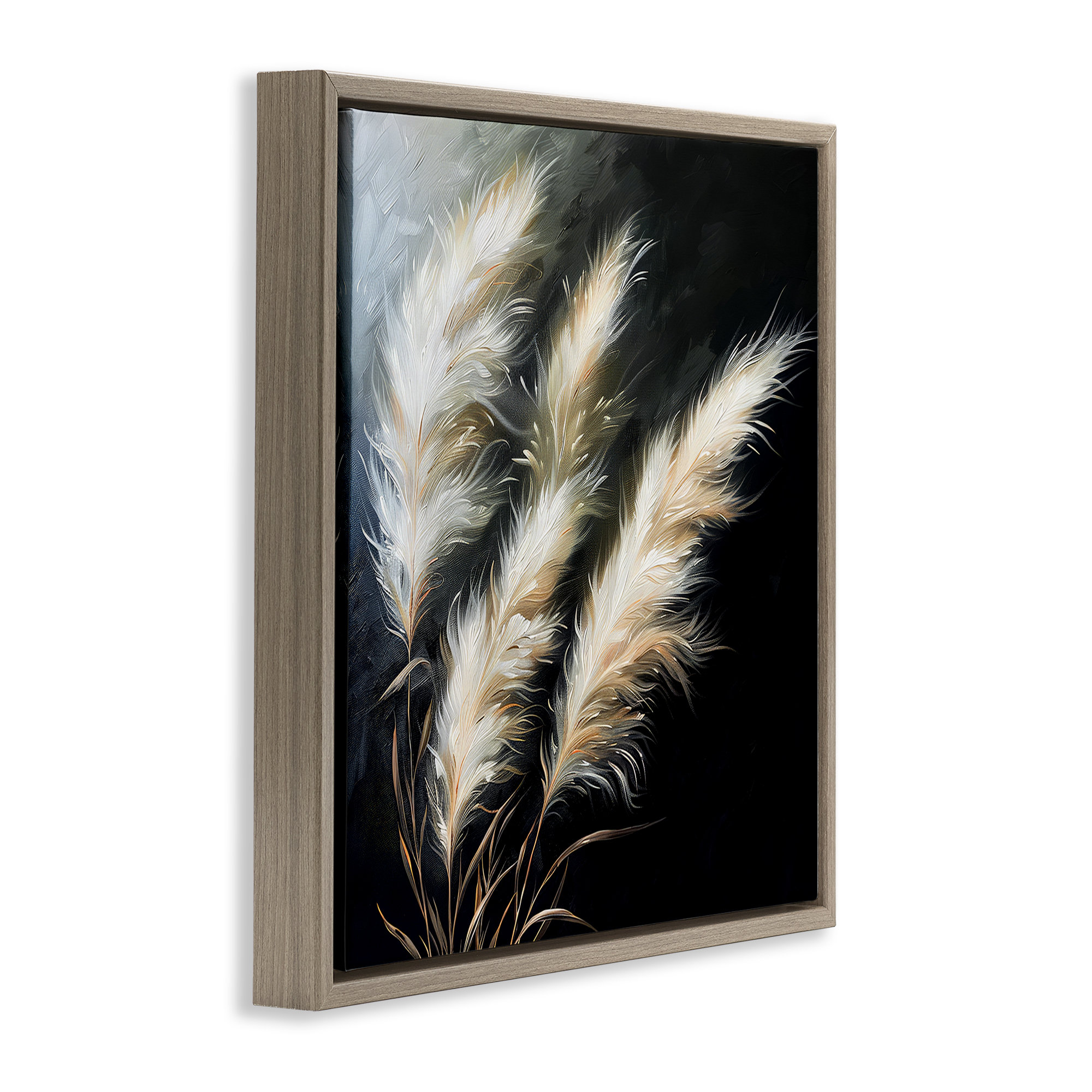 Lark Manor™ Wispy Wheat Stalks Framed Floater Canvas Wall Art by ...