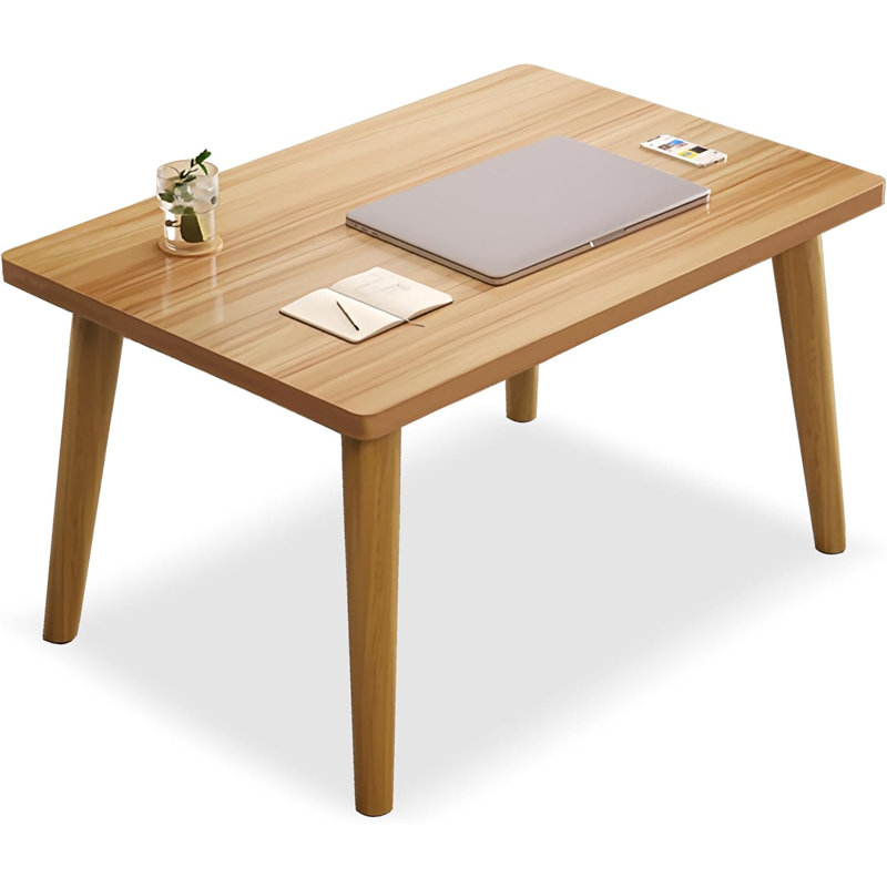 George Oliver Small Coffee Table Low Table Solid Wood Sturdy Floor ...