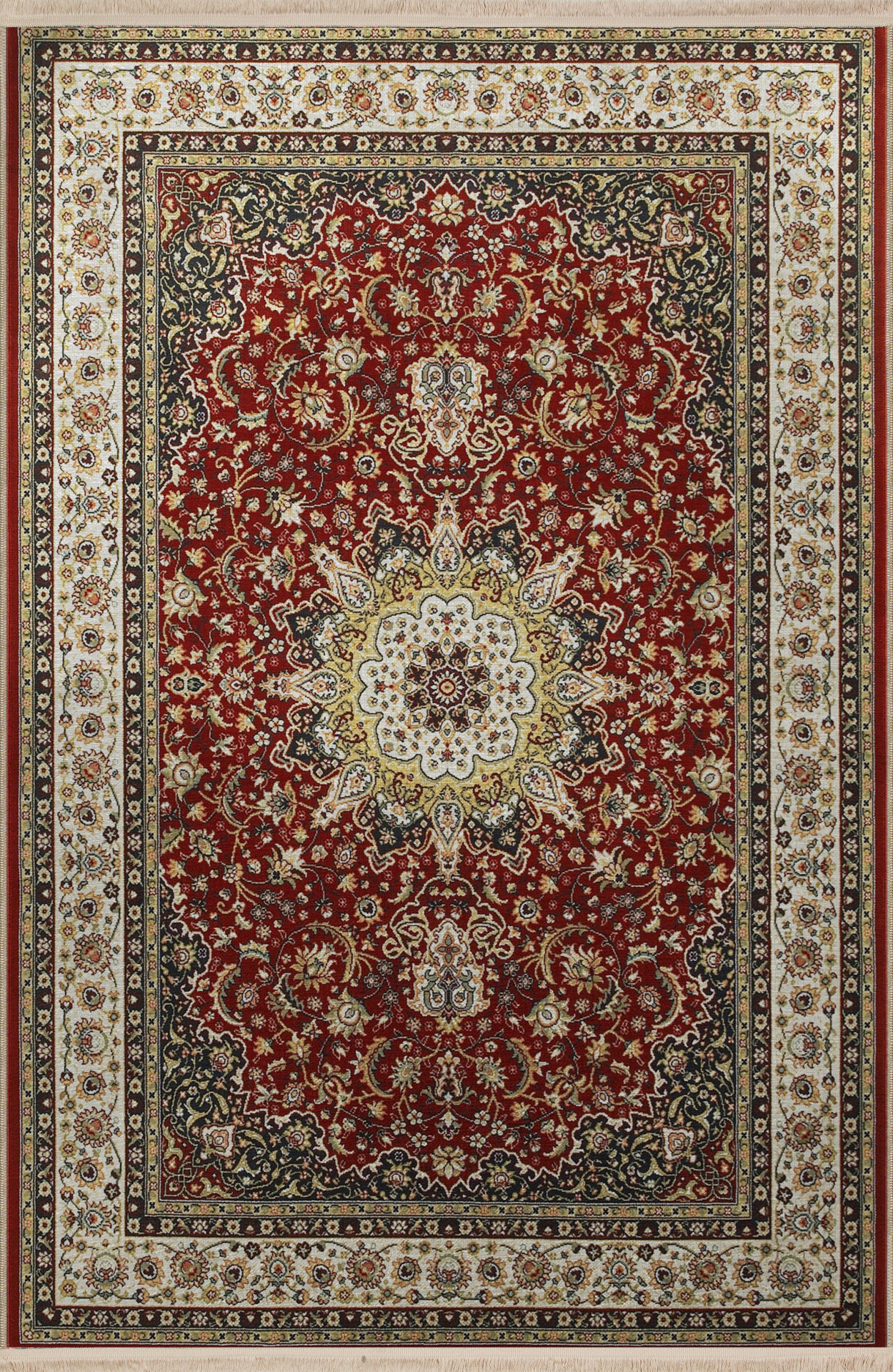 Bloomsbury Market Burgundy-Themed Multi-Colored Traditional Motif ...