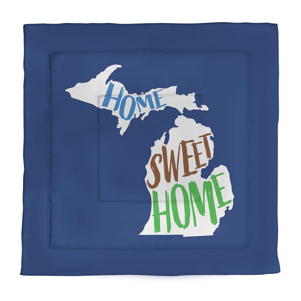ArtVerse Home Sweet Michigan Single Reversible Comforter | Wayfair