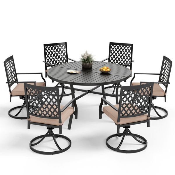 Charlton Home® Deeana Round 6 - Person 54" Long Dining Set with ...