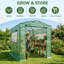 Outopee 6 X 8 Feet Double Side Windows PE Greenhouse With Stakes ...