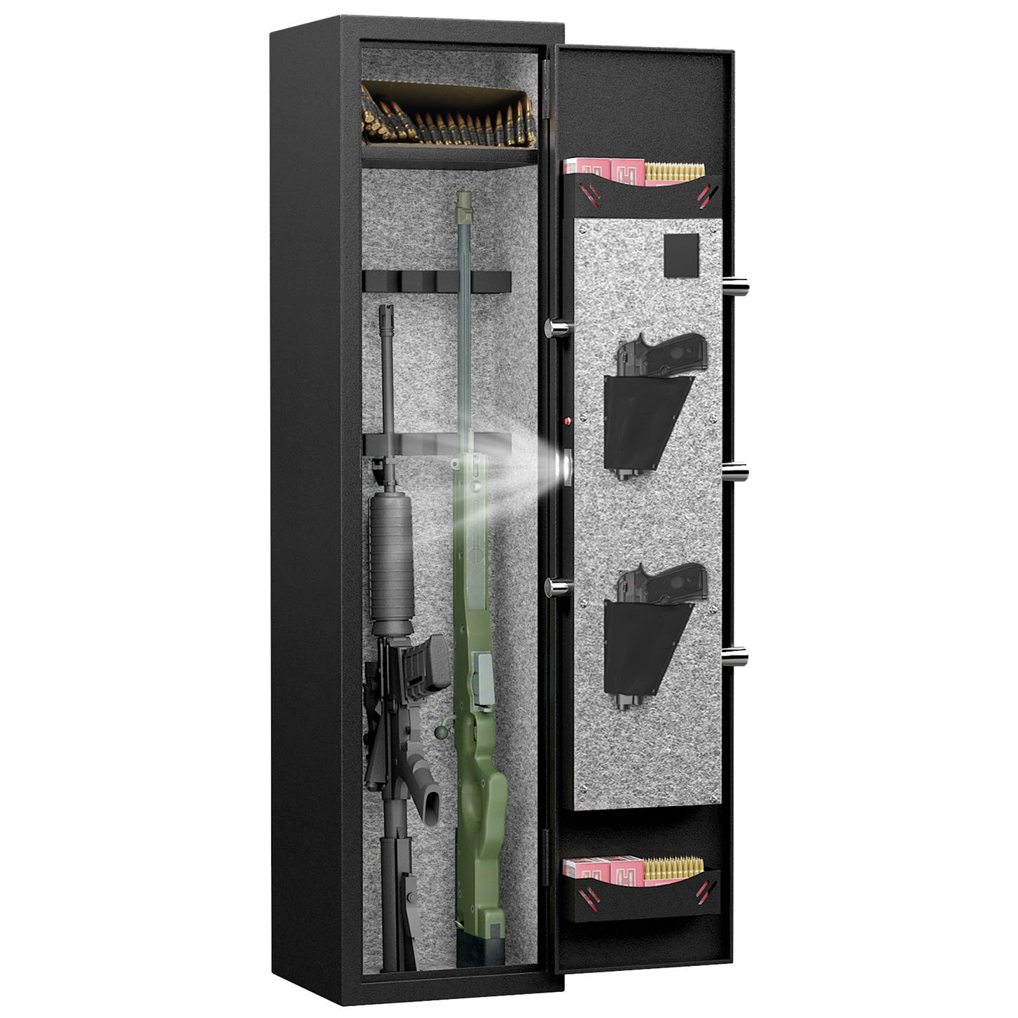 17 Stories High-Security Steel Rifle Cabinet - 3-4 Gun Capacity ...