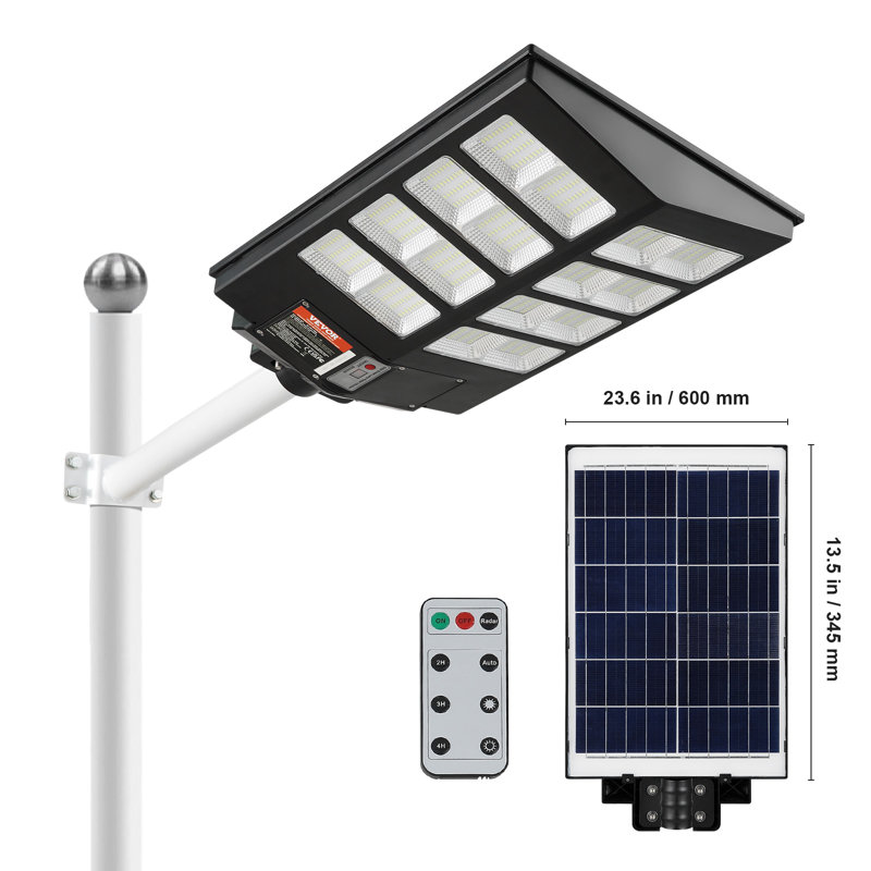 VEVOR Outdoor Street Light with Solar Panels | Wayfair