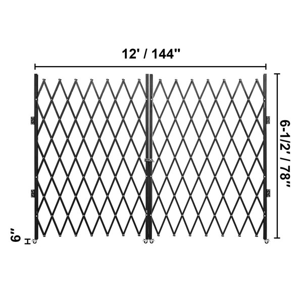 VEVOR Black Metal Gate | Wayfair