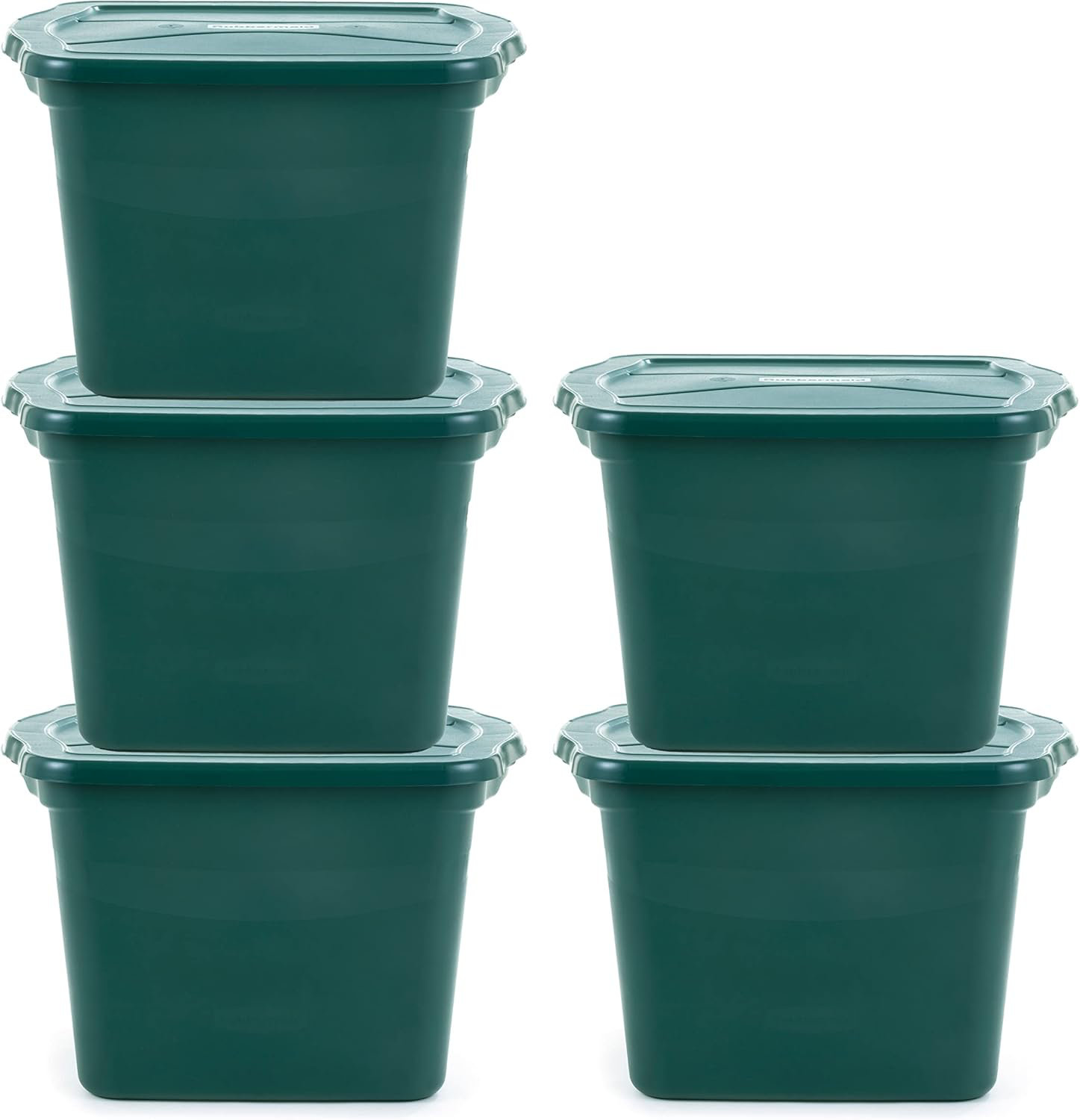 Rubbermaid Ecosense Storage Containers, 29 Gal, 5 Pack, Recycled ...