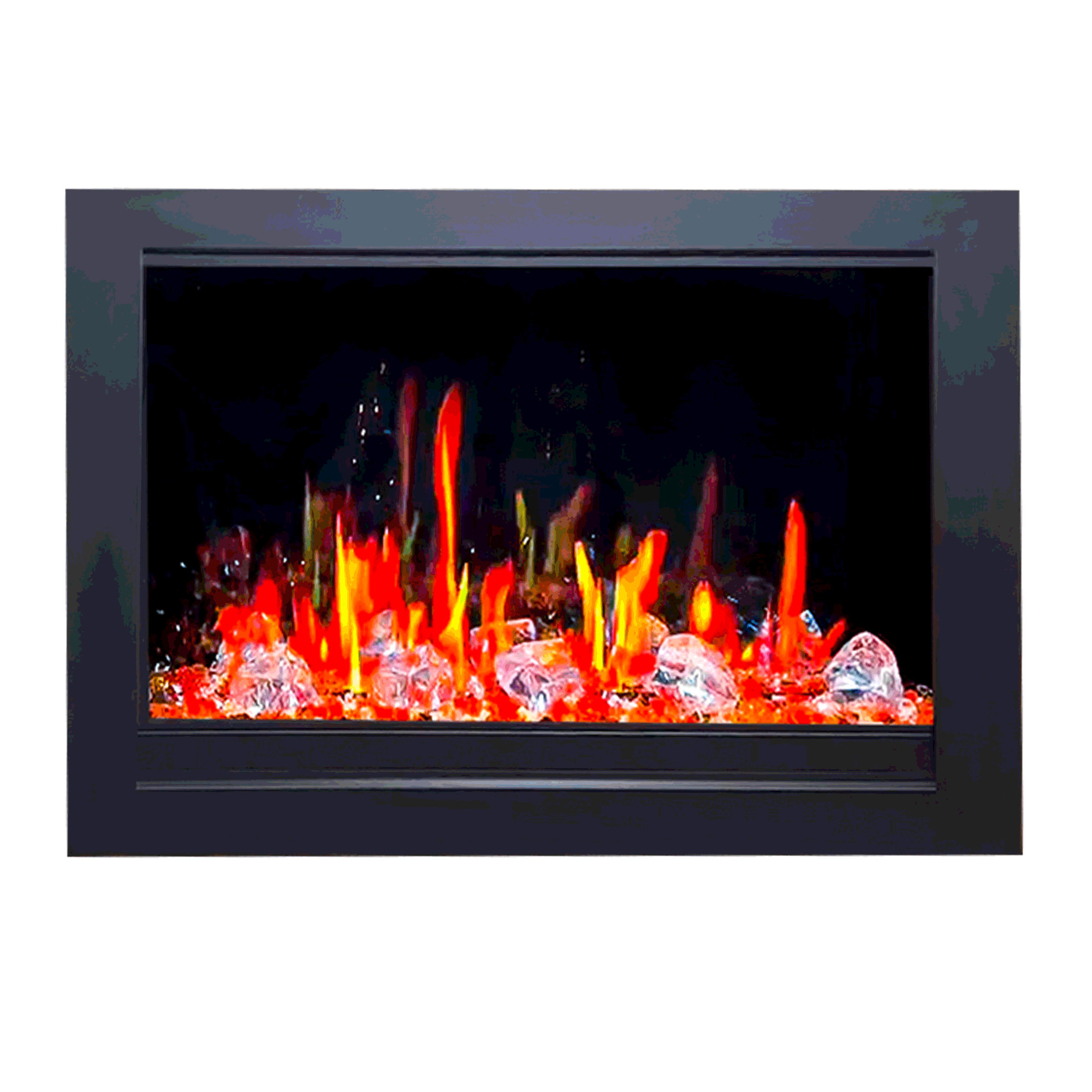 Symple Stuff Litedeer LiteStar 30" Black Electric Fireplace Insert ...