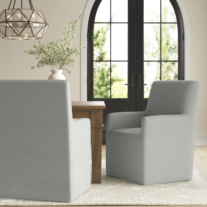 Joss & Main Sinclair Linen Solid Back Arm Chair & Reviews | Wayfair