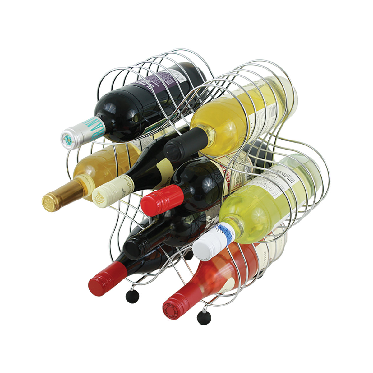 Ebern Designs Damari 8 Bottle Floor Wine Bottle Rack | Wayfair