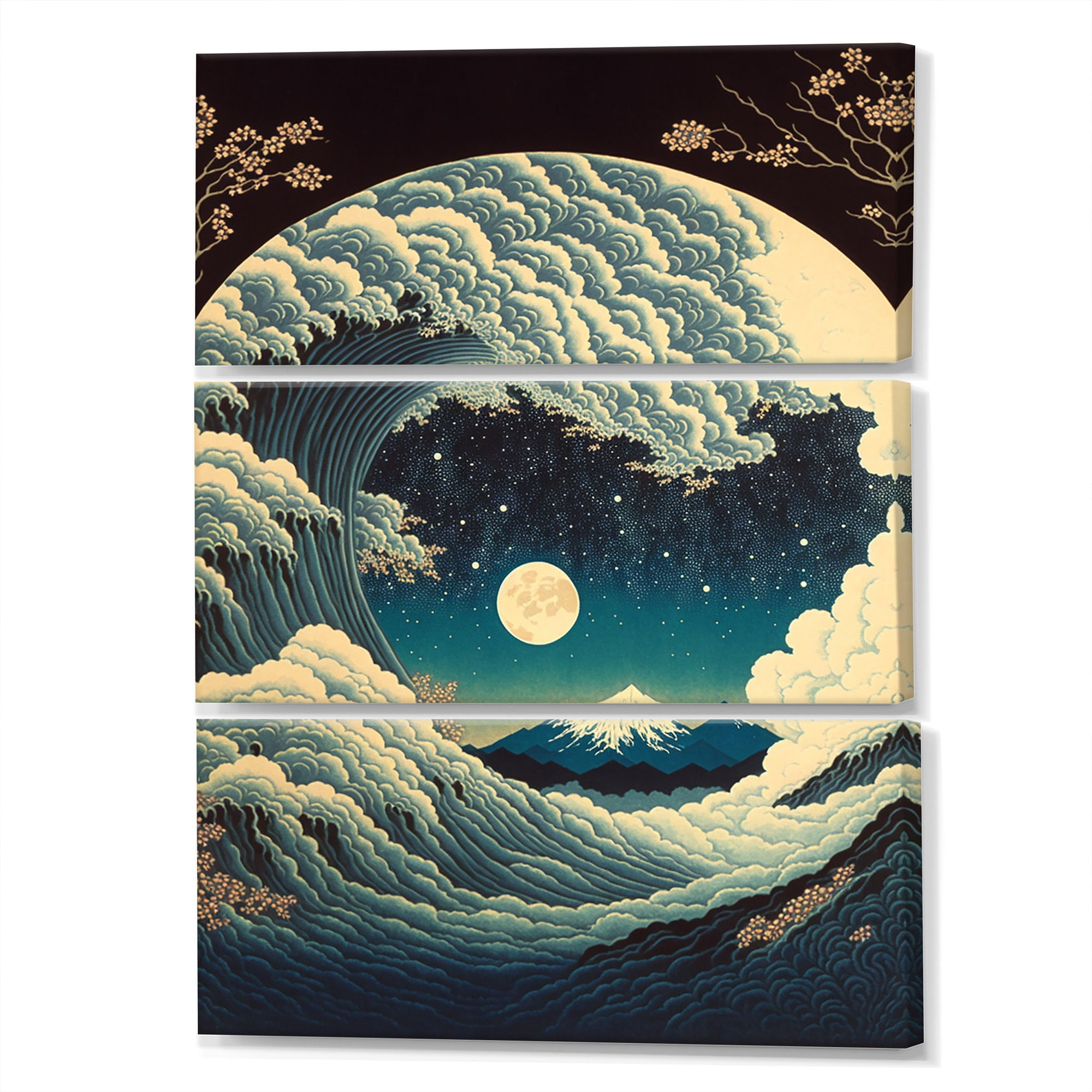 Dovecove Full Moon Waves By The Mountain Lake 3 Pieces - Wayfair Canada