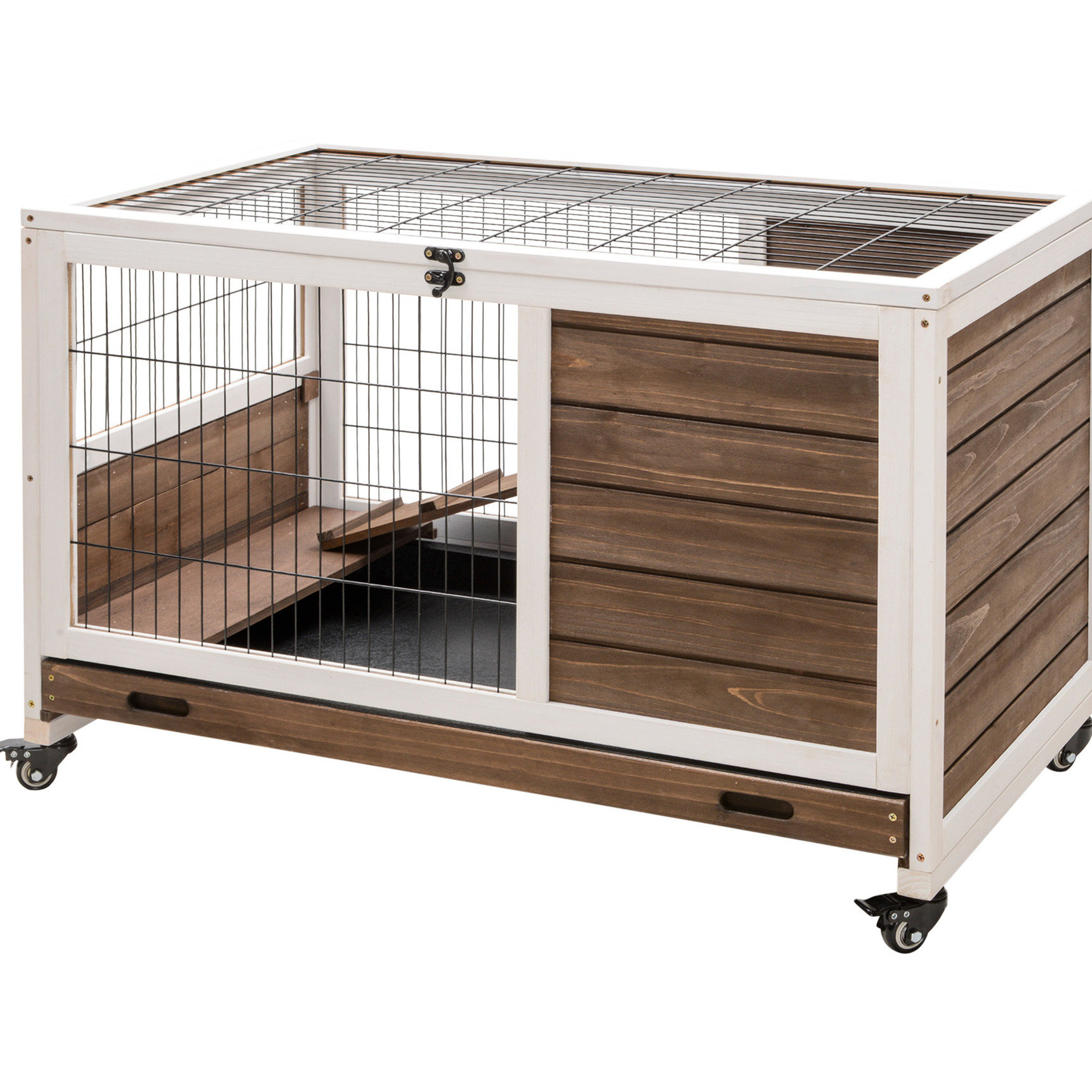 Tucker Murphy Pet™ Compact Wooden Rabbit Cage, With Construction And ...