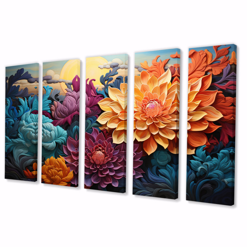 Winston Porter Sian Art Mandala Sky I 5 Pieces | Wayfair