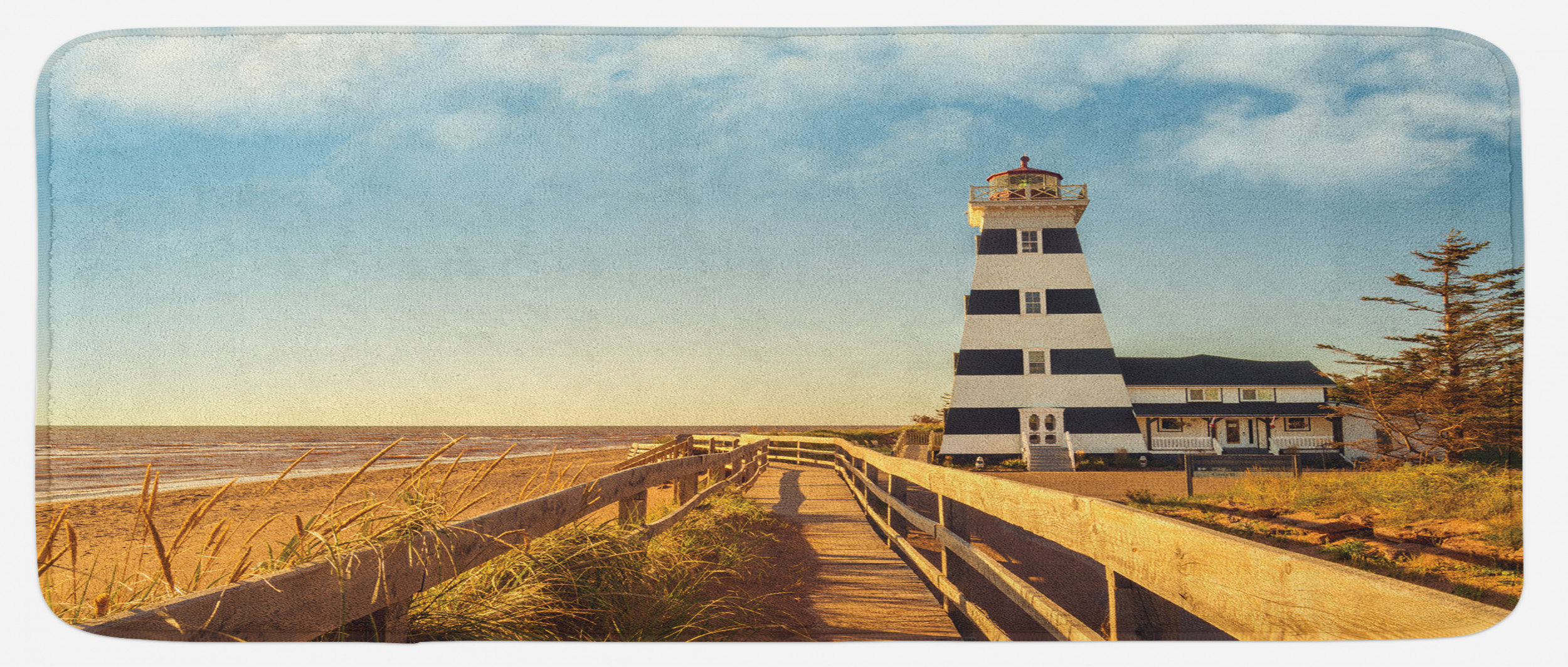 East Urban Home Lighthouse Kitchen Mat | Wayfair