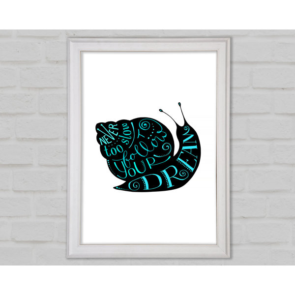 Happy Larry Never Too Slow Framed Print | Wayfair.co.uk