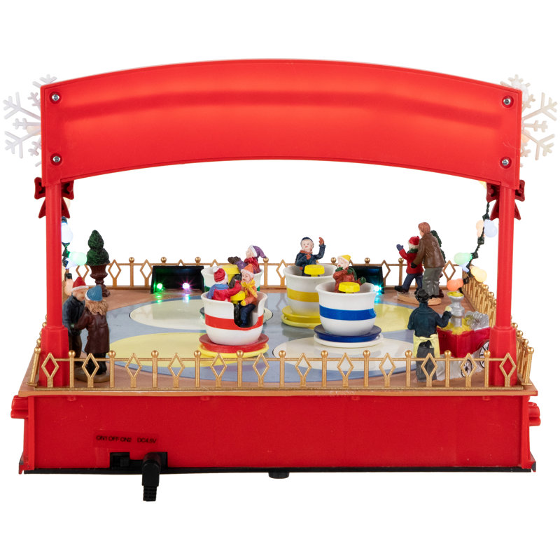 Northlight Seasonal Animated and Musical Winter Carnival Teacup Ride ...