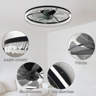 Mercer41 Indoor Flush Mount Ceiling Fan with Light, LED Acrylic Shade ...