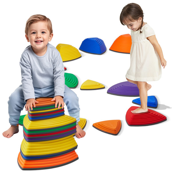 Arlmont & Co. Kids Balance Stepping Stones Sensory Obstacle Course 12 ...