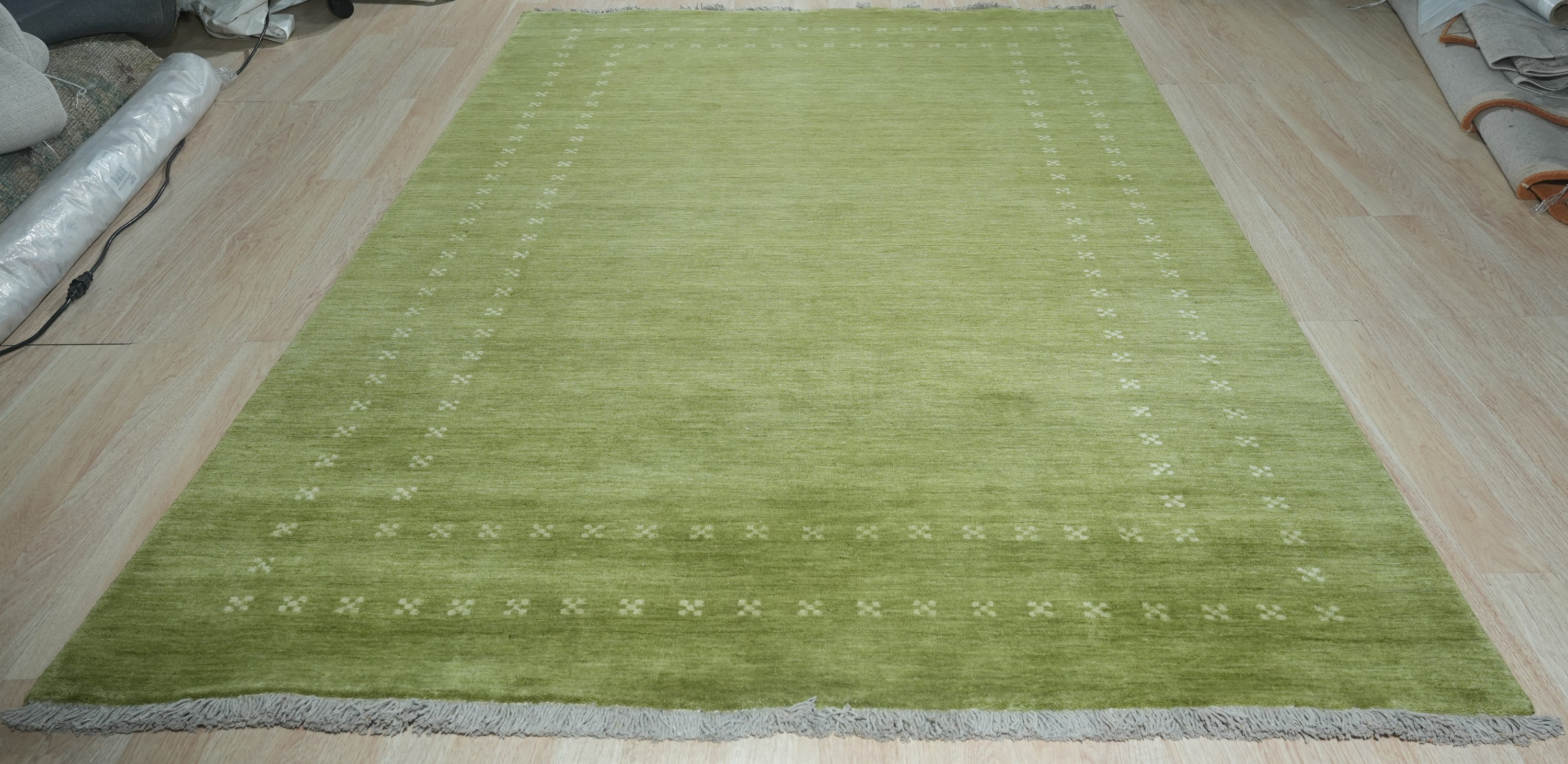 Union Rustic Northome Olive Handmade Wool Rug & Reviews | Wayfair