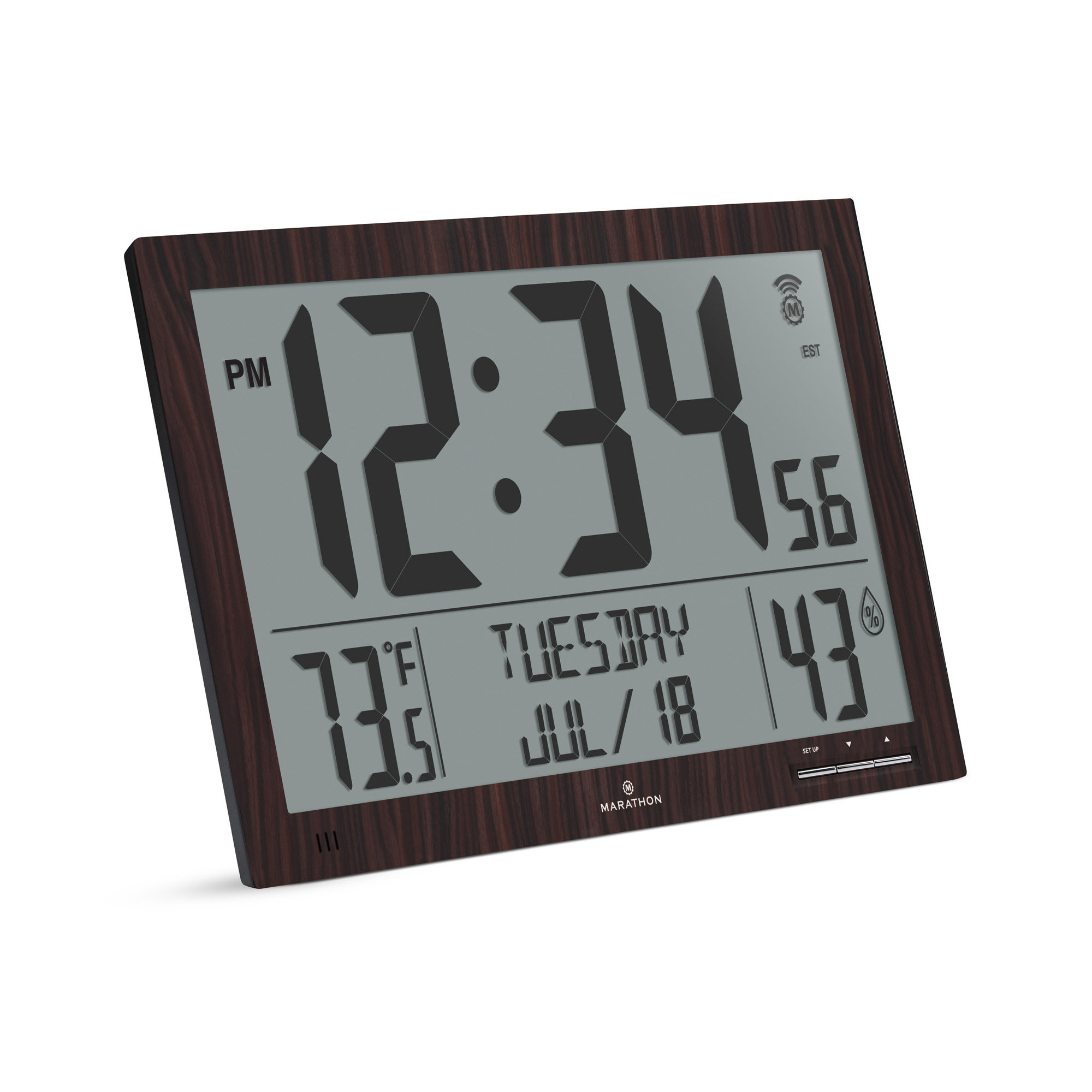 Marathon Watch Company Jumbo Slim Wall Clock & Reviews | Wayfair