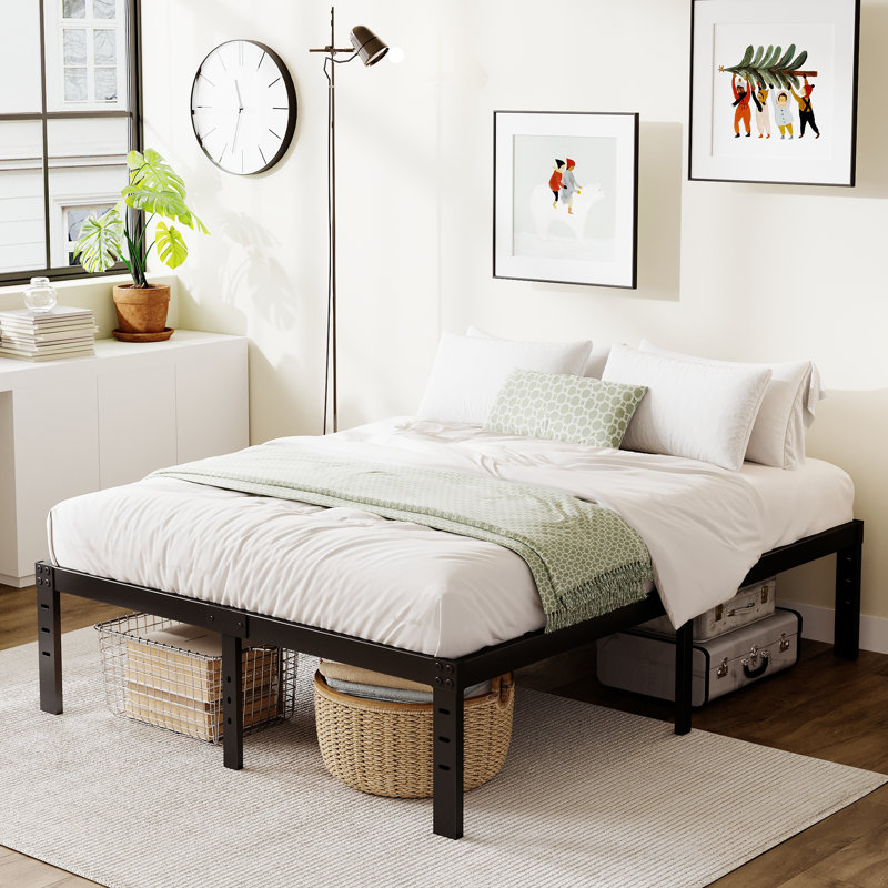 Alwyn Home Dmitri 16" Heavy Duty Steel Platform Bed Frame & Reviews ...