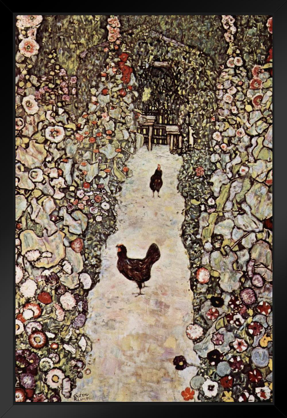 Vault W Artwork Gustav Klimt Garden Path With Chickens Symbolist Art ...