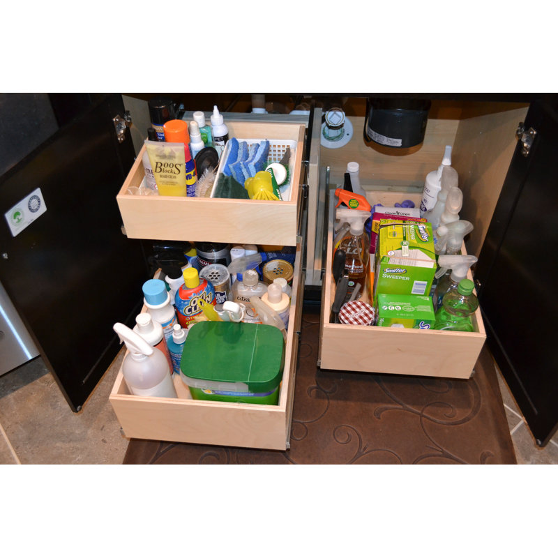 Interior Cabinet Solutions Pre-Assembled Dovetailed 4" Double Drawer ...