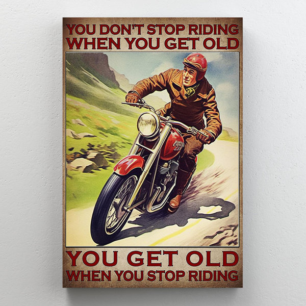 Trinx You Get Old When You Stop Riding 2 - 1 Piece Recta " You Get Old ...