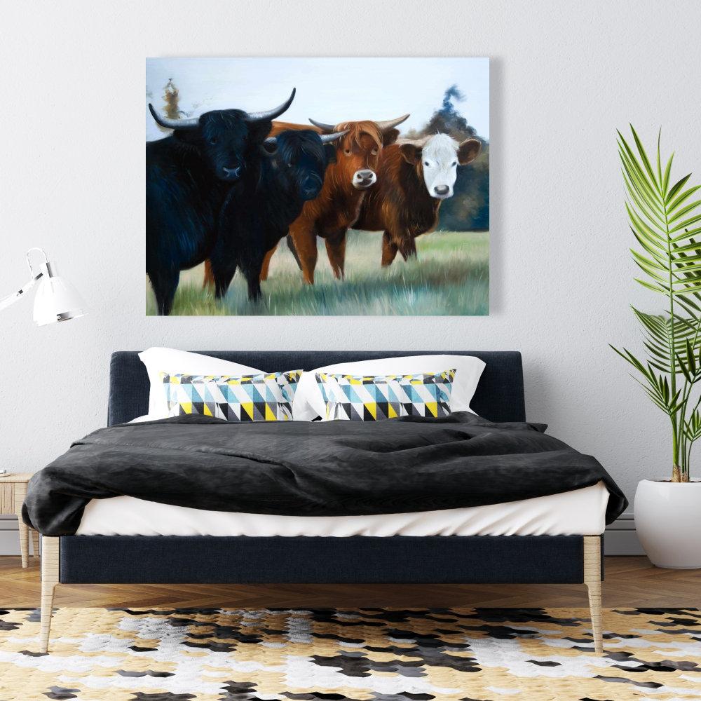 Begin Edition International Inc. Four Highland Cows Canvas | Western ...