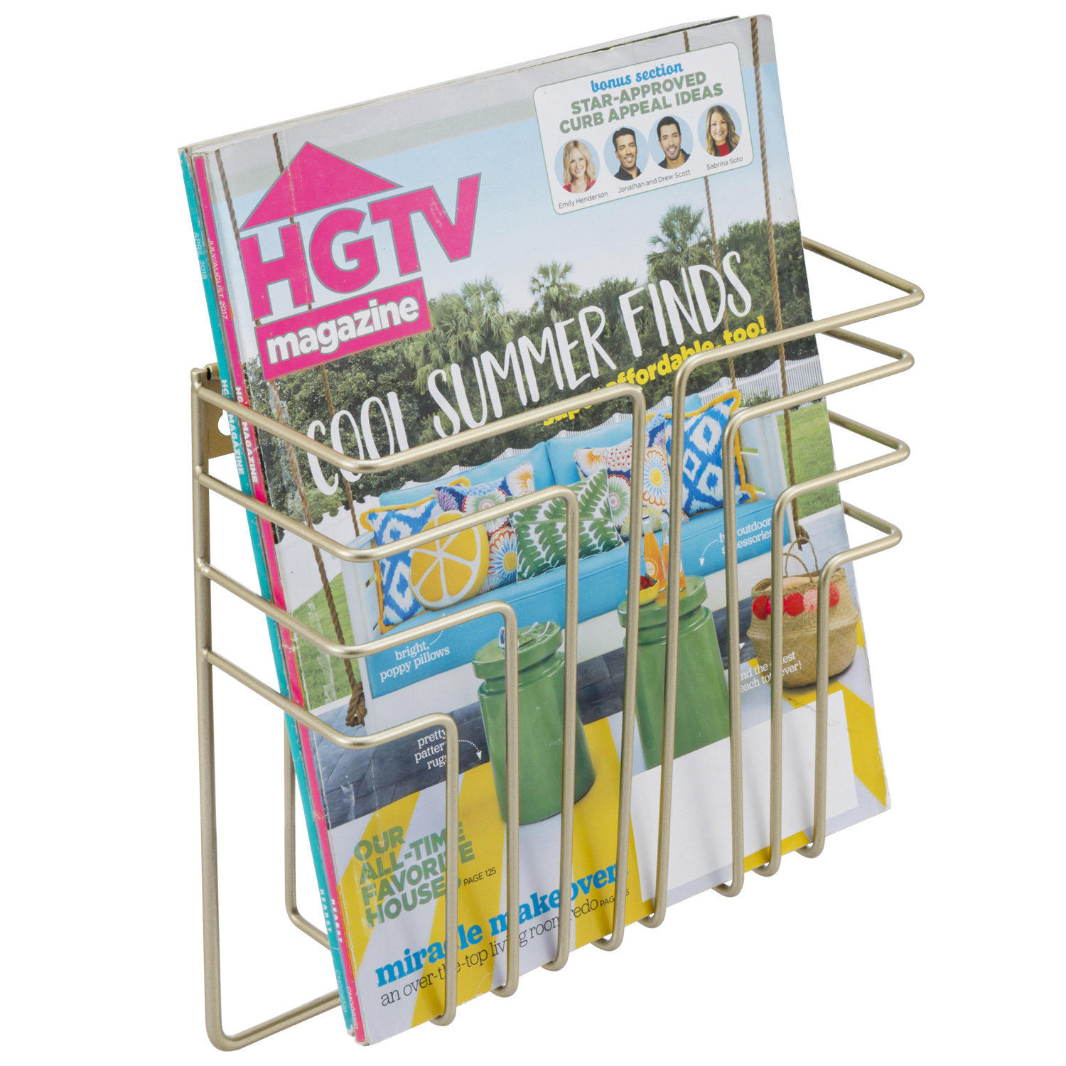 Mercer41 Mevlude Wall Mounted Metal Magazine Rack | Wayfair