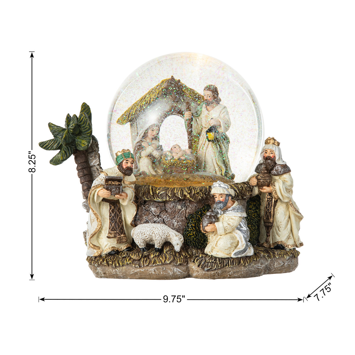 The Holiday Aisle® 150Mm Christmas Oversized Resin Lighted Musical ...