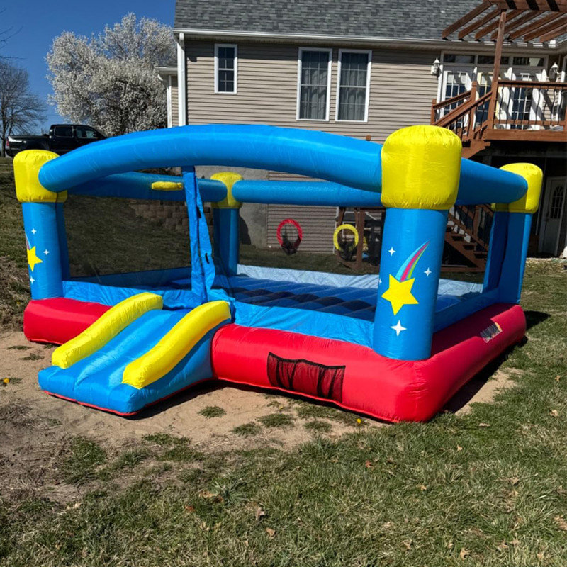 IDIABA Big Inflatable Bounce House for Party Fun,15ft x 14.8ft,Double ...