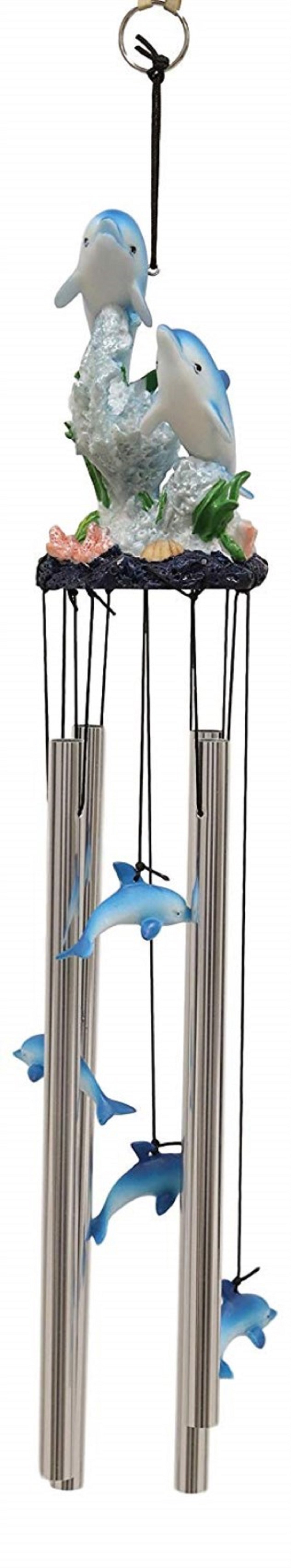 Bayou Breeze Blythdale Marine Dolphin Family Swimming Wind Chime ...