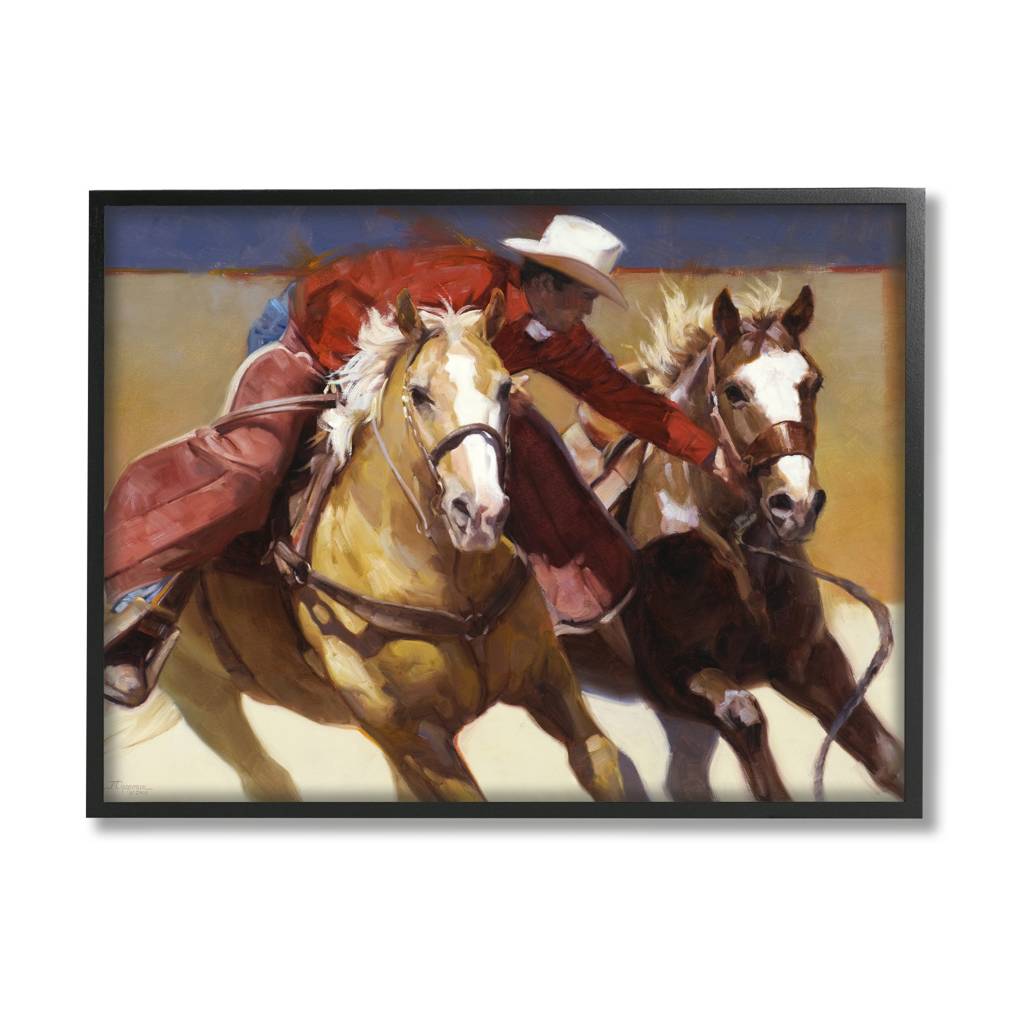 Stupell Industries Rodeo Cowboy Painting Canvas Wall Art Design by ...