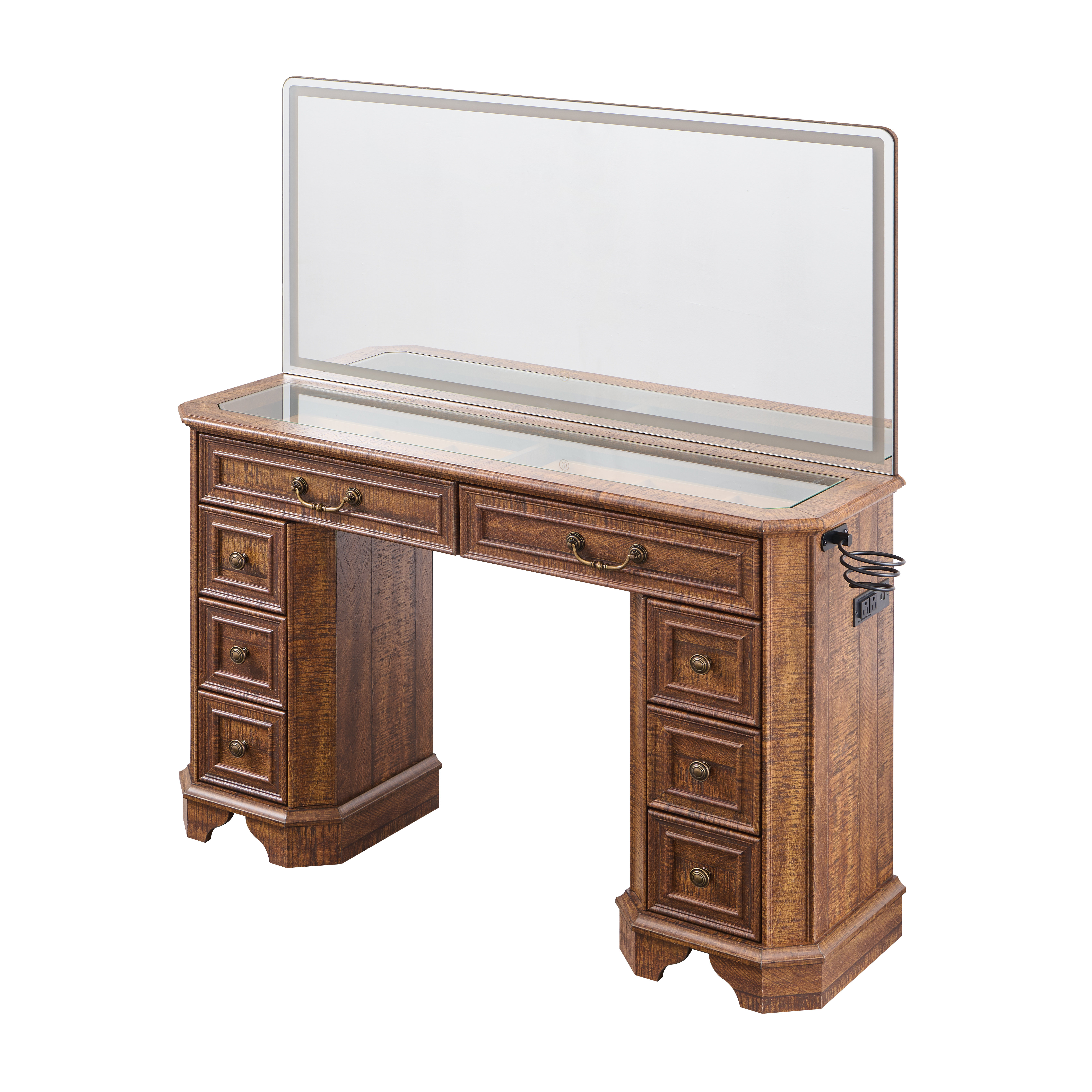 Latitude Run® 48" Farmhouse Makeup Vanity Desk With Hd Mirror And ...