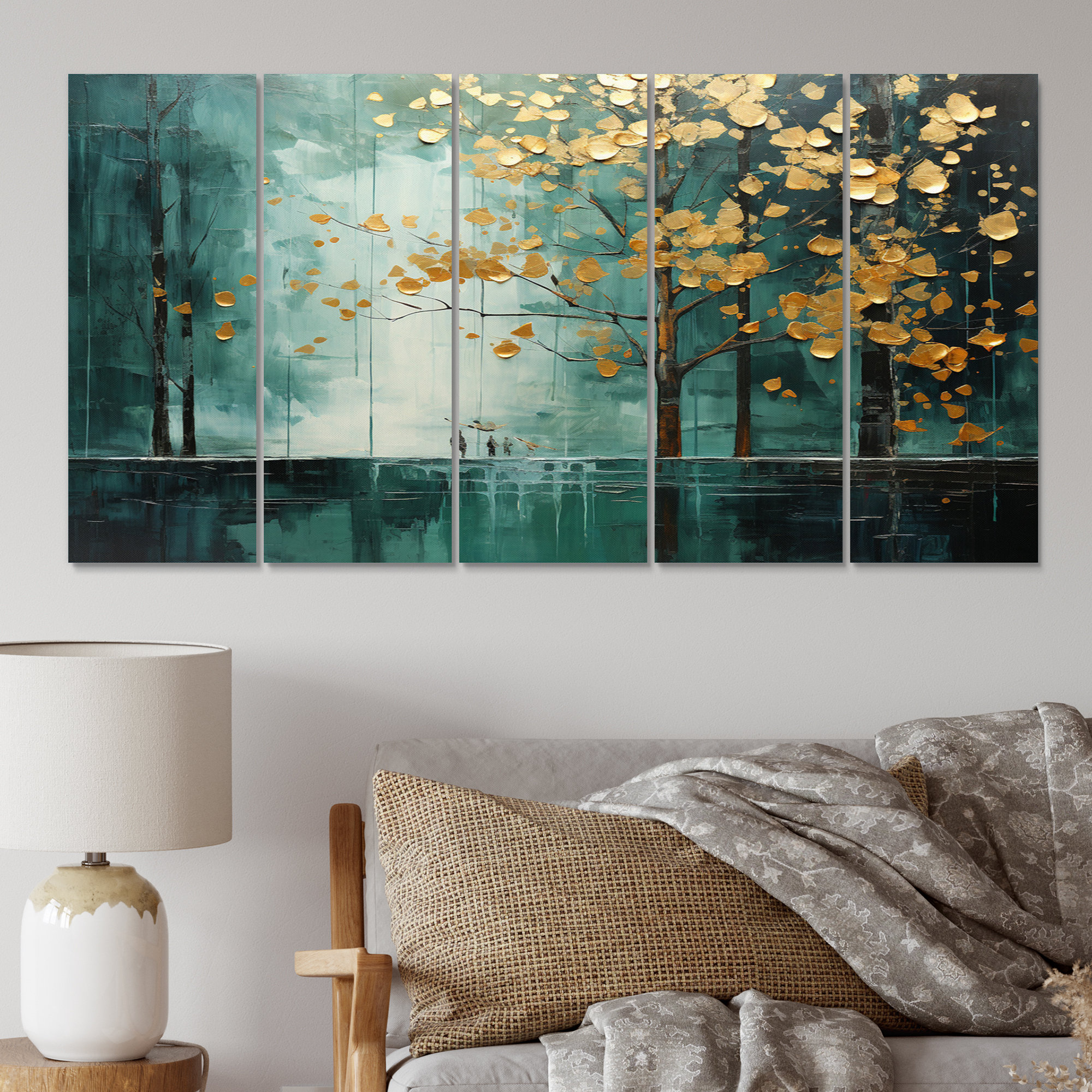 Design Art Bold Forest Emerald Canopy I - Landscapes Metal Wall Art ...