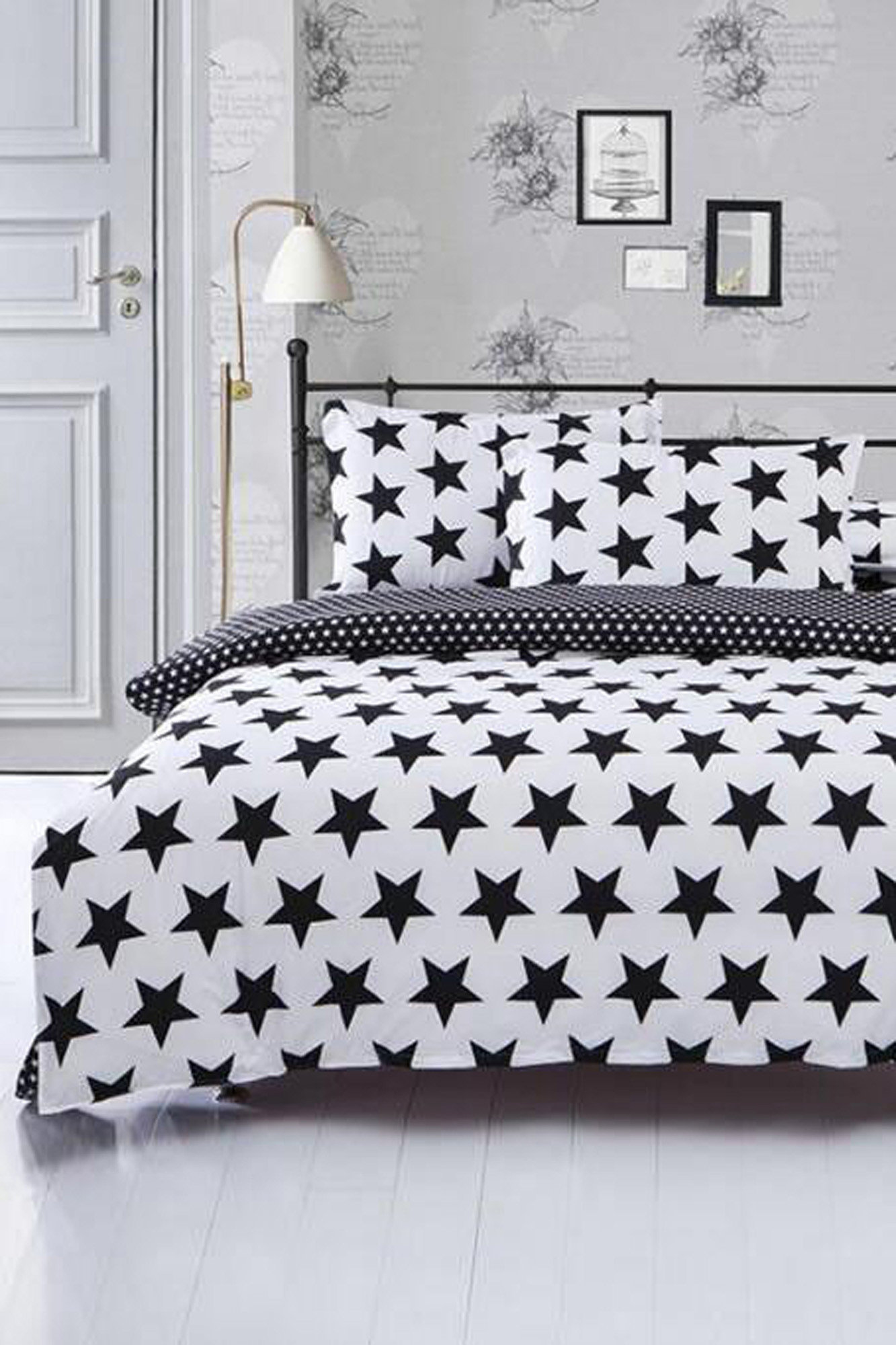 Asir Group INC Elese Black/White Cotton Blend Modern & Contemporary 3 ...