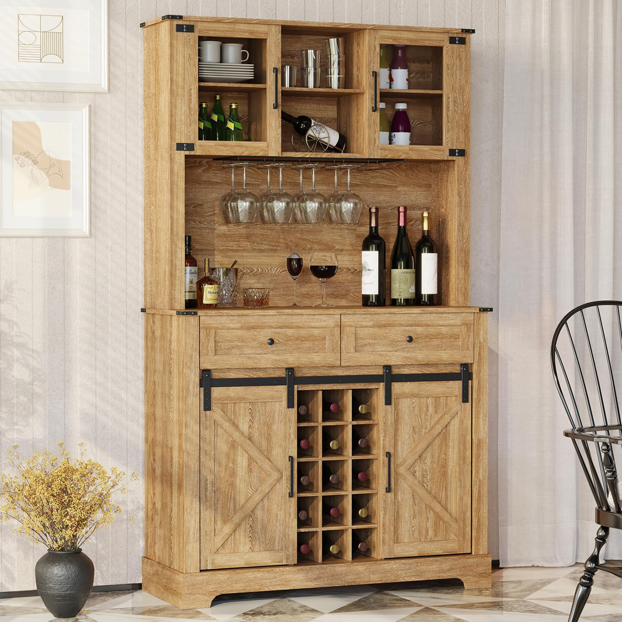 Gracie Oaks Kitchen Pantry Buffet Cabinet | Wayfair