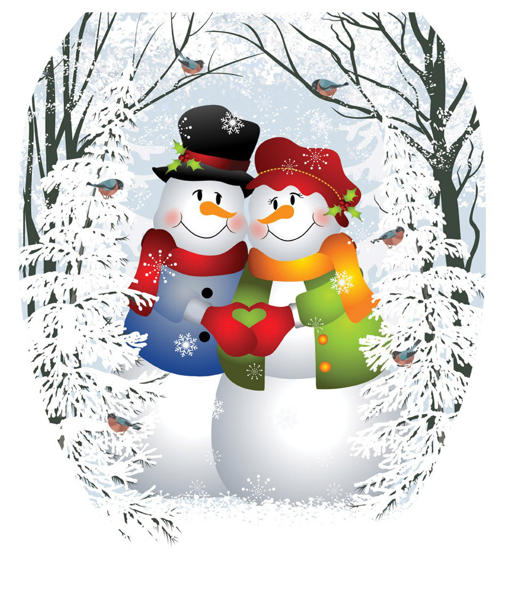 Toilet Tattoos Snow Couple Toilet Seat Decal – Toilet Tattoos Winter ...